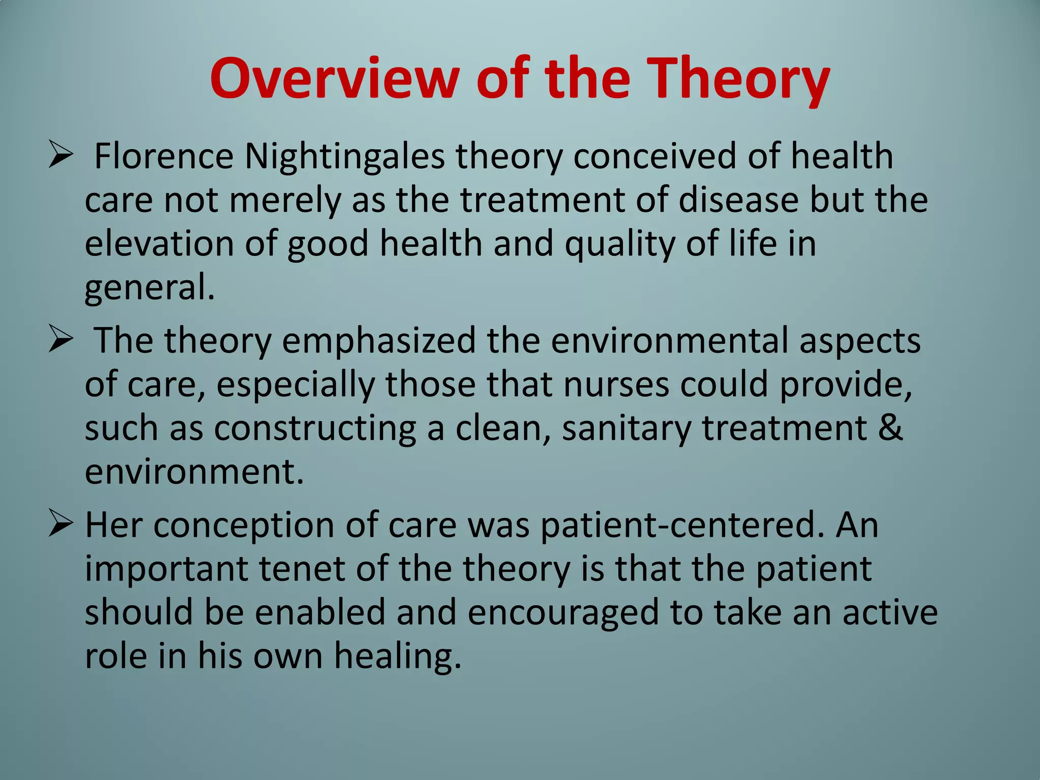 Nightingale's environment theory | PDF