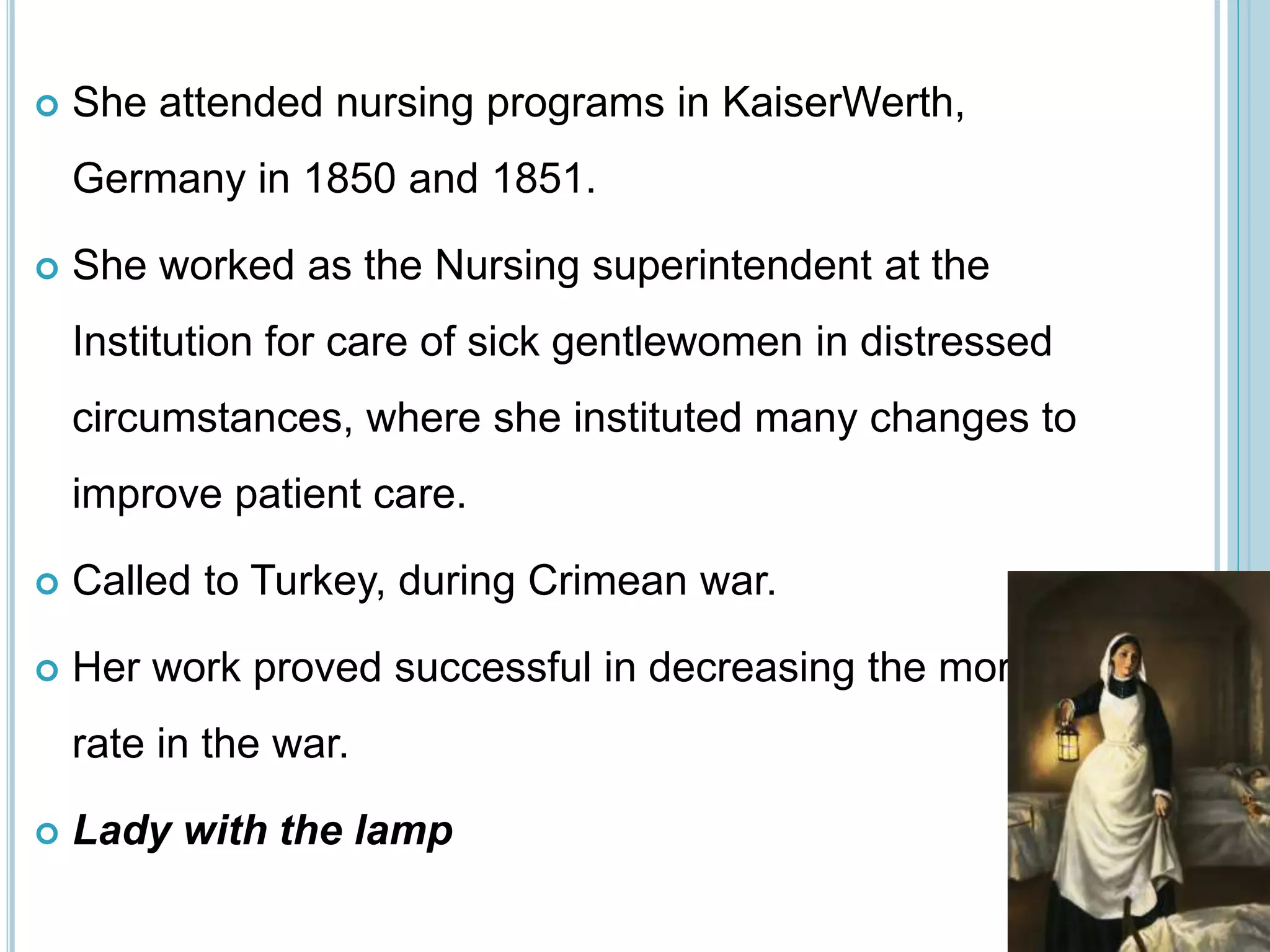 Florence Nightingale's Environmental Theory of Nursing | PPTX