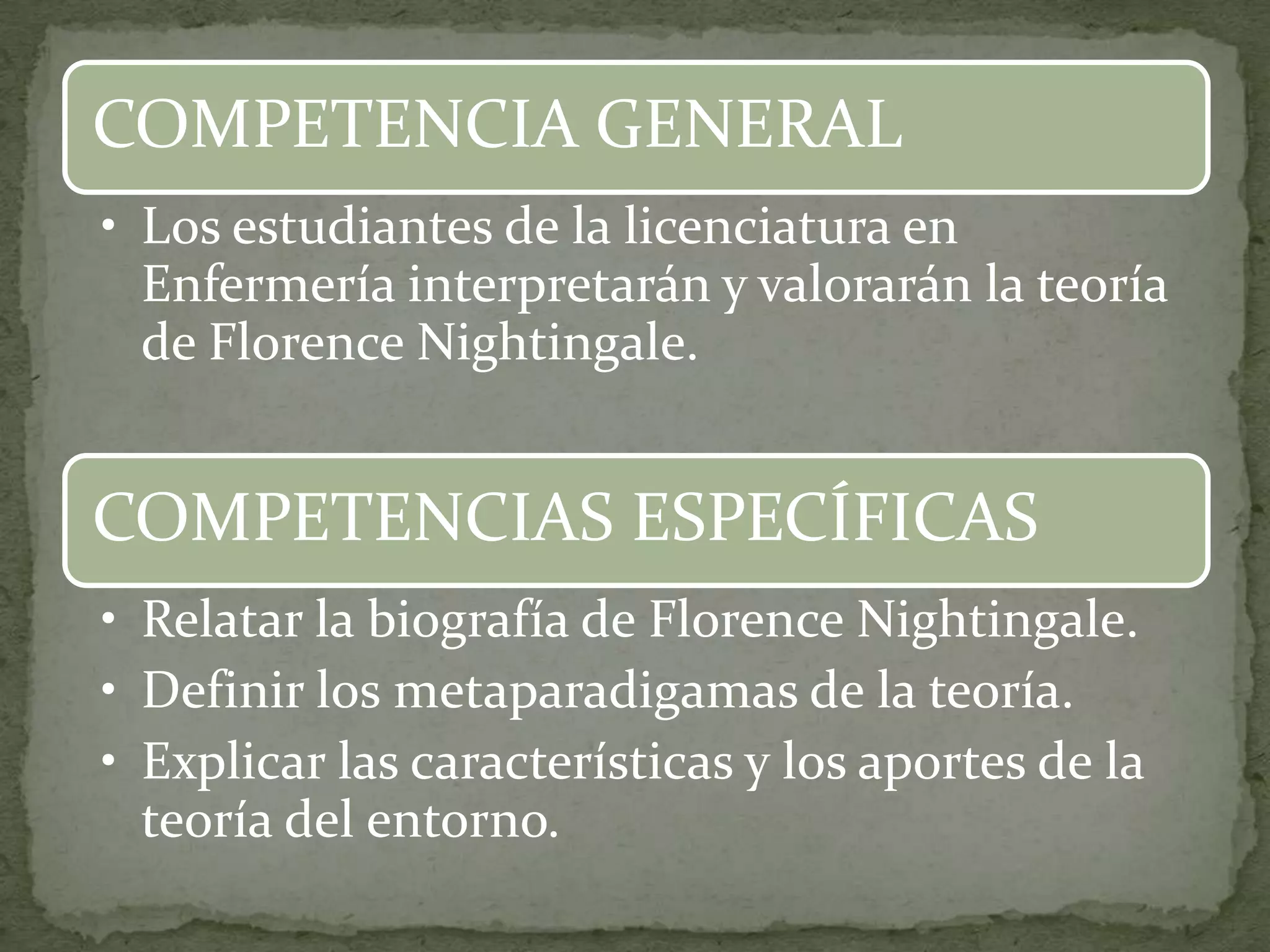 Florence Nightingale TeorÍa Del Entorno Ppt