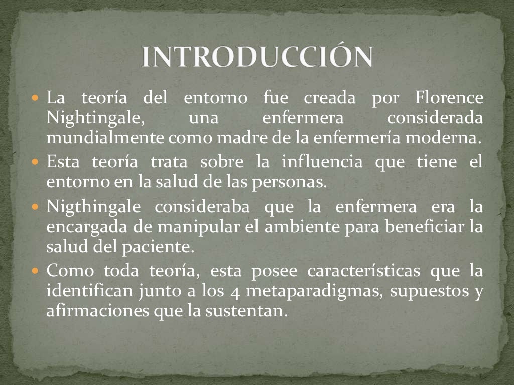 Florence Nightingale TeorÍa Del Entorno