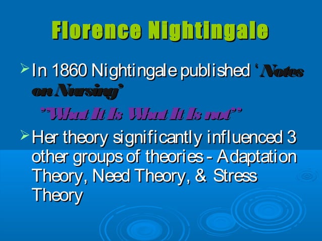 Nightingale theory | PPT | Sleep Disorders | Diseases and Conditions