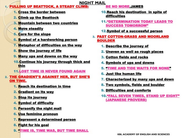 NIGHT MAIL POEM | PDF