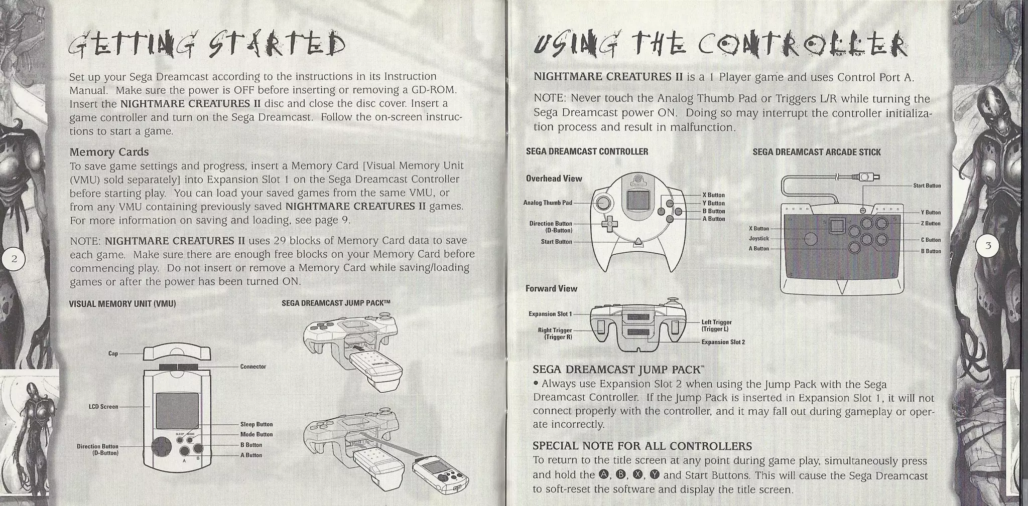Nightmare creatures ii manual ntsc dreamcast | PDF