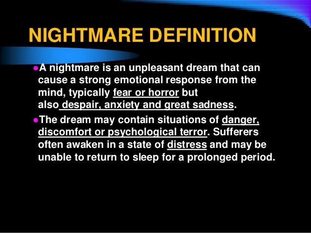 Nightmares Meaning