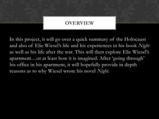 Night project elie wiesel’s apartment | PPTX