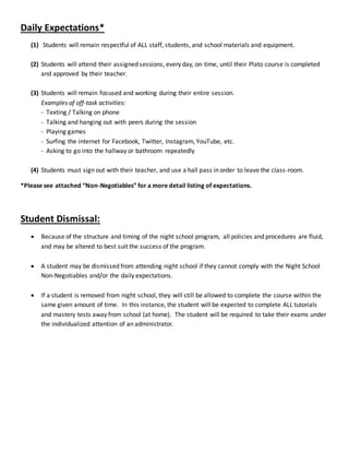 THS Night School Syllabus | DOCX