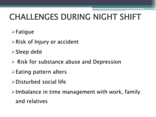 Night shifts | PPTX