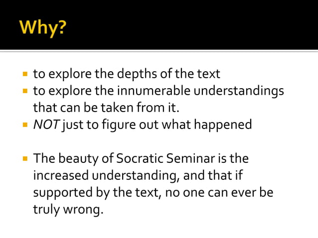 Night socratic seminar | PPT