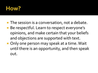 Night socratic seminar | PPTX