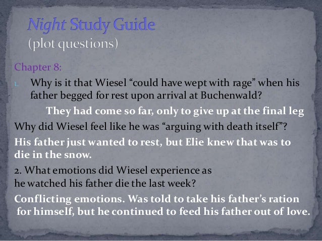 The night chapter 1. why does elie wiesel tell this story? - jmkdon