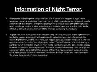 Night Terror!!!!! | PPTX