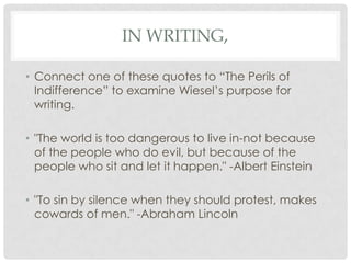 Night the perilsofindifference | PPT