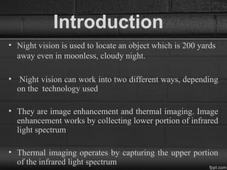 Night vision Technology | PPT
