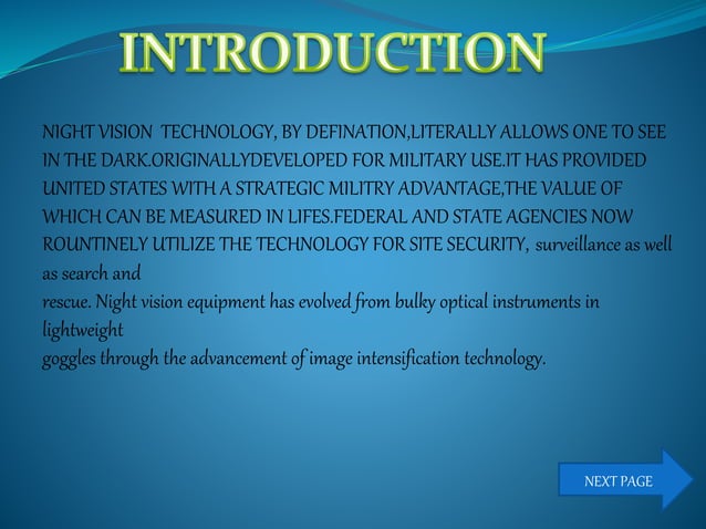 Night vision | PPT