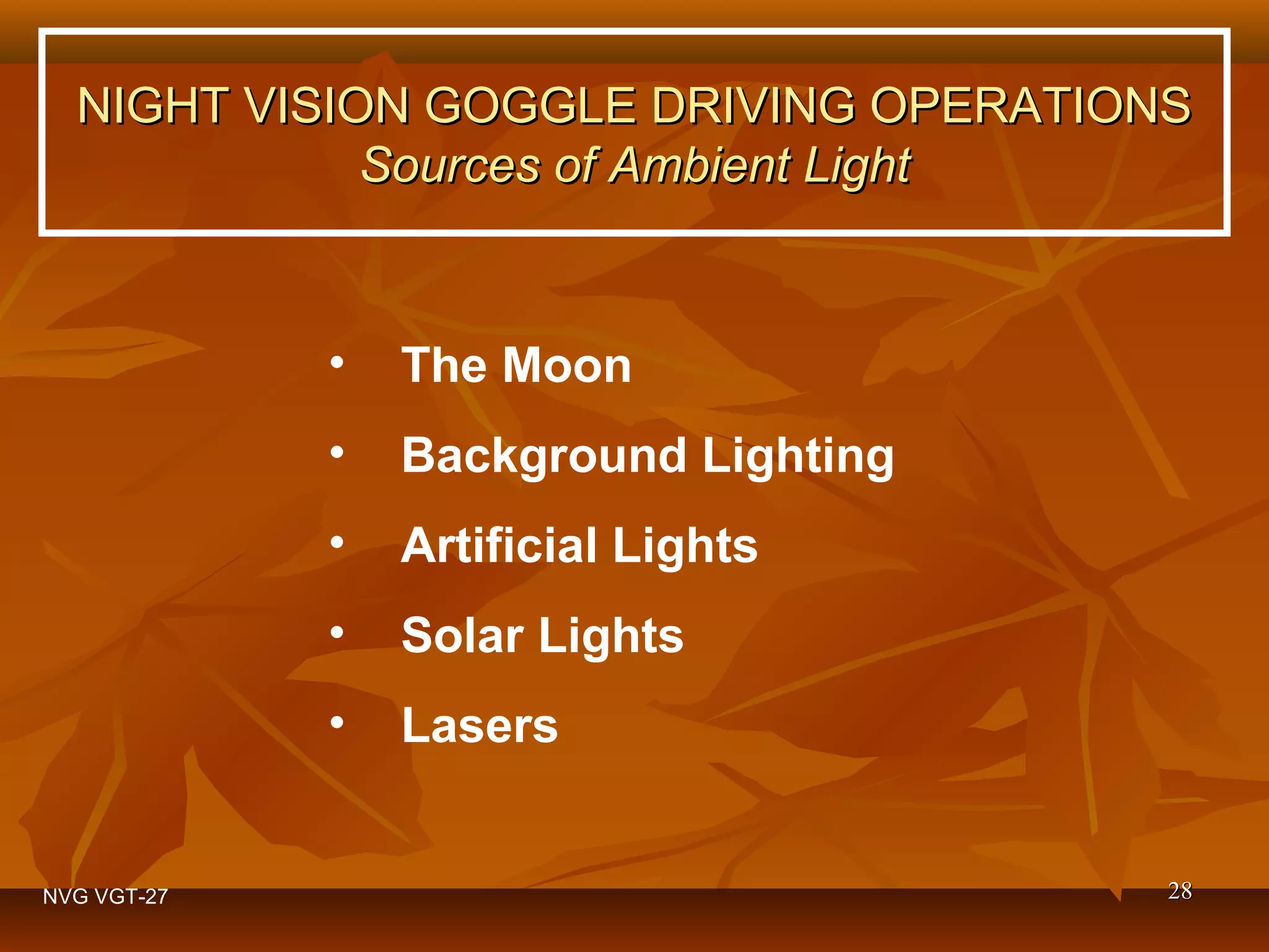 Night vision goggles the basics | PPT