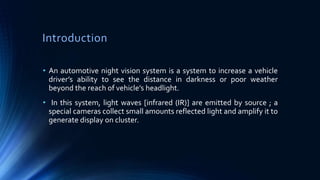 Night vision system in automobiles | PPT