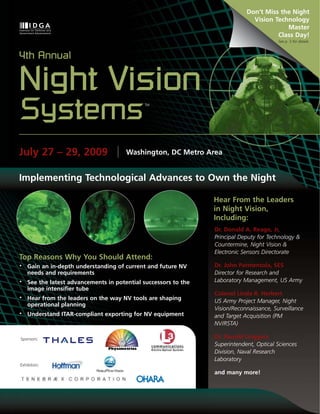 4th Annual Night Vision Systems 2009 | PDF