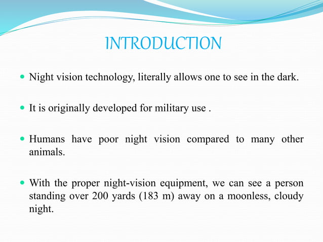 Nightvisiontechnology 130404062954-phpapp01 | PPT