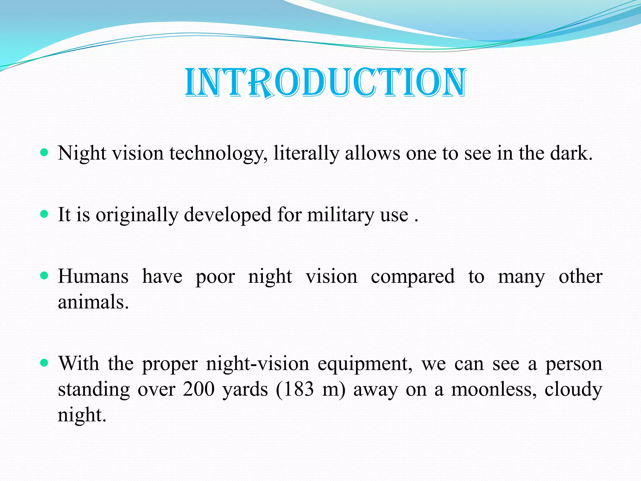 Night vision technology | PPTX