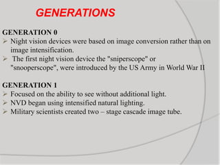 Night vision technology | PPTX