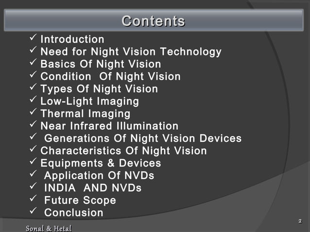 Night vision Technology | PPT