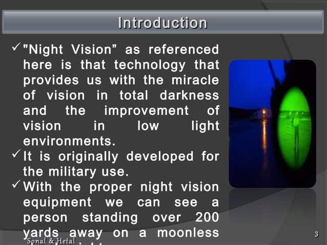 Night vision Technology | PPT