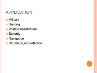 Night vision technology | PPTX | Cameras and Camcorders | Consumer Electronics