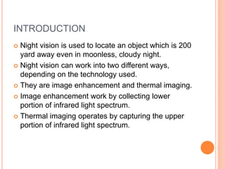 Night vision technology | PPTX | Cameras and Camcorders | Consumer ...