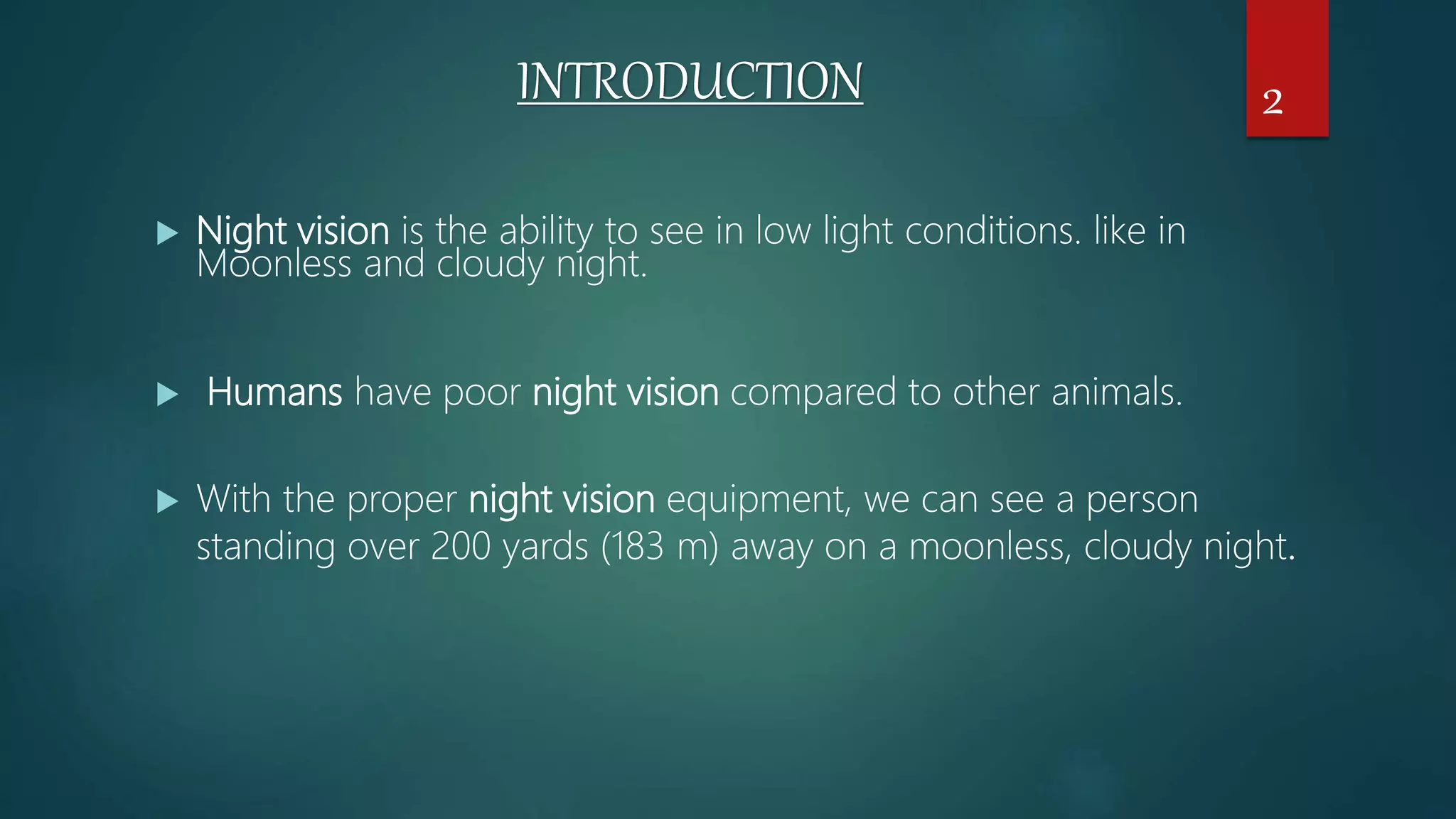 Night vision technology | PPTX