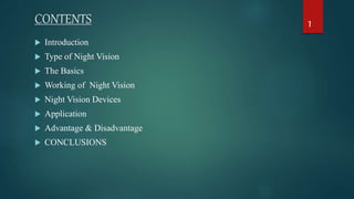 Night vision technology | PPTX