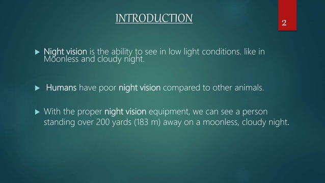 Night vision technology | PPTX