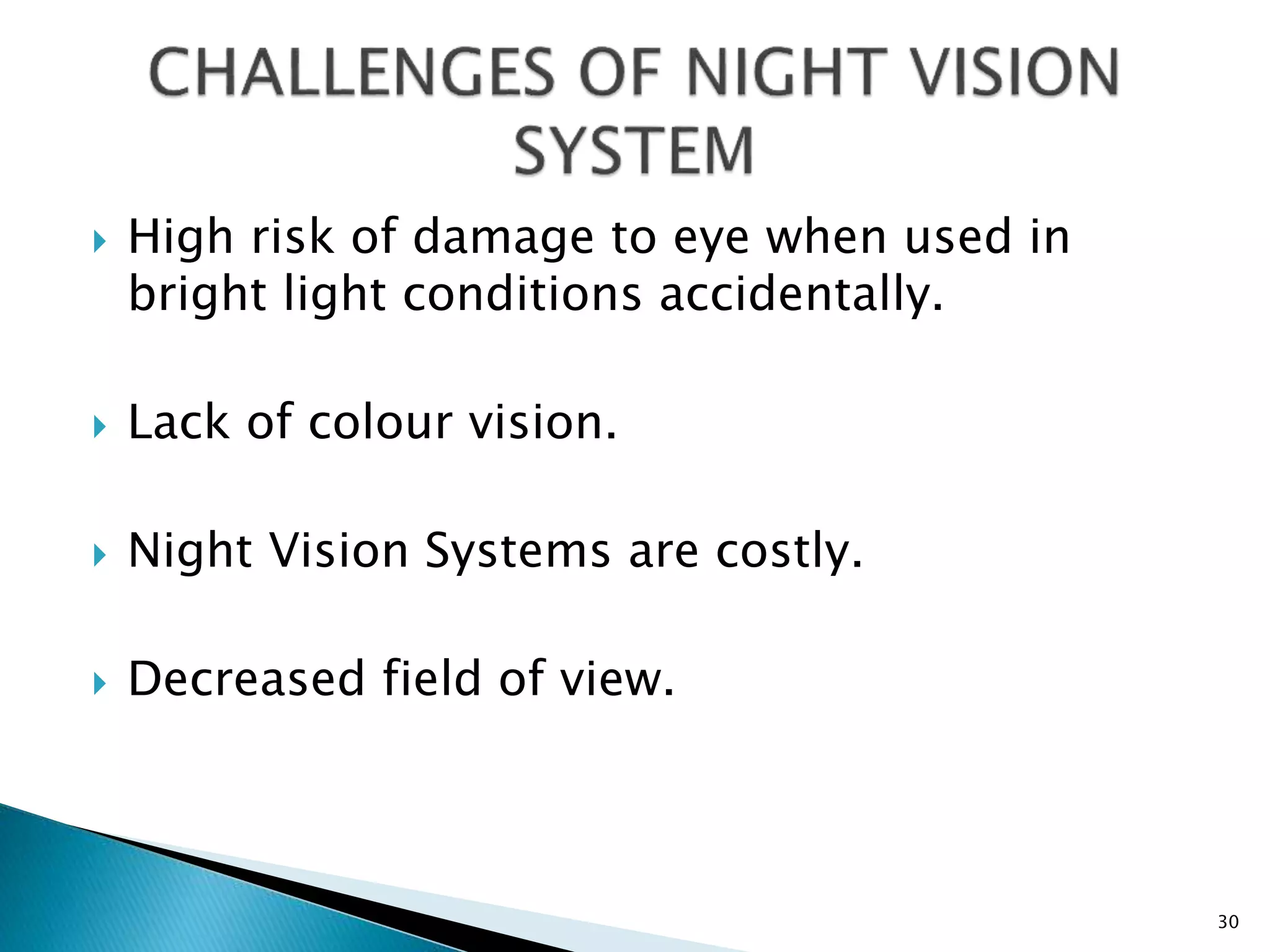 Night vision technology applications | PPT