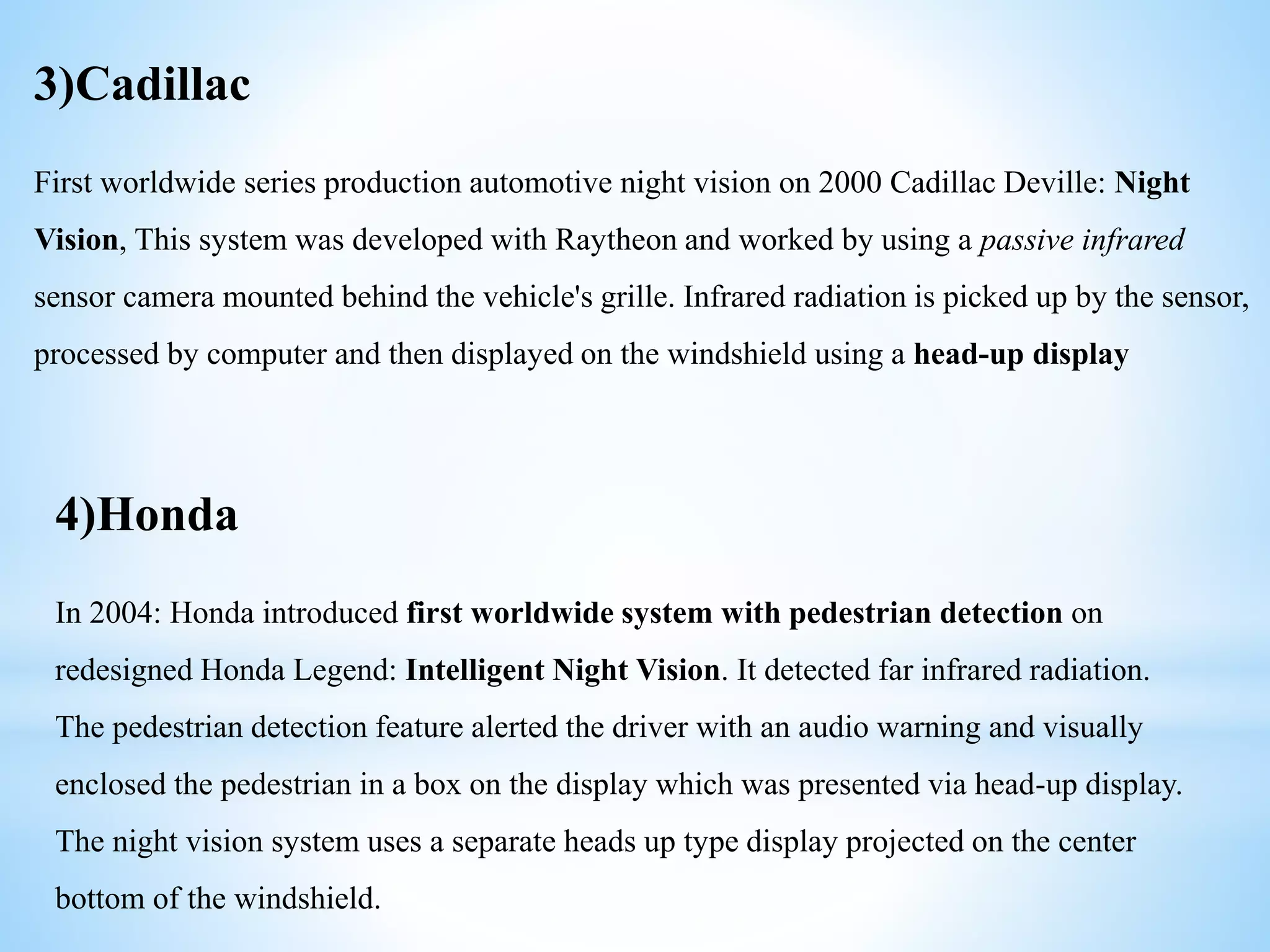 Night vision technology in auto mobiles | PPTX