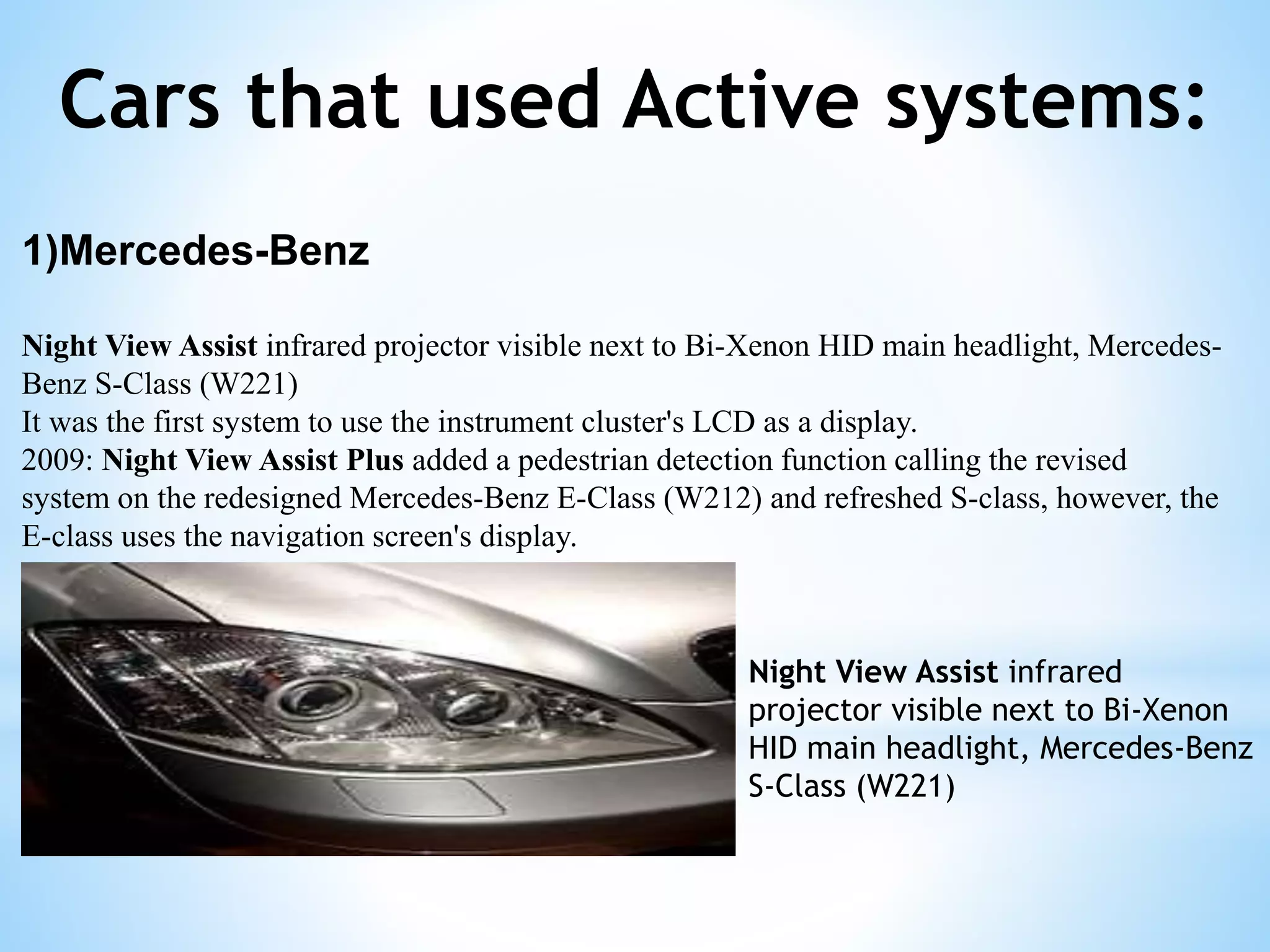 Night vision technology in auto mobiles | PPTX