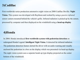 Night vision technology in auto mobiles | PPTX | Cameras and Camcorders ...