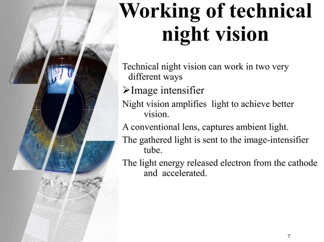 Night vision technology presentation | PPTX | Eye and Vision Conditions ...