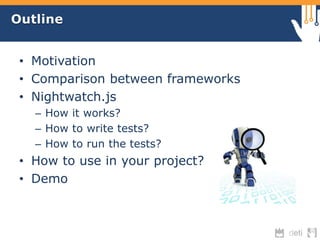 Browser Automated Testing Frameworks - Nightwatch.js