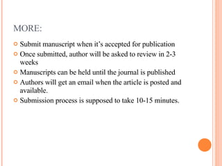Nih Manuscript Submission | PPT | Publishing Industry | Industries