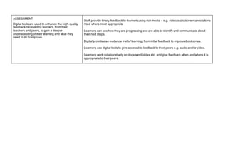 Features of Highly Effective Digital Learning, Teaching and Assessment ...