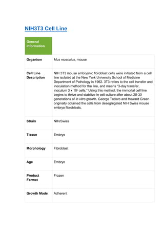 Nih3 t3 cell line | PDF