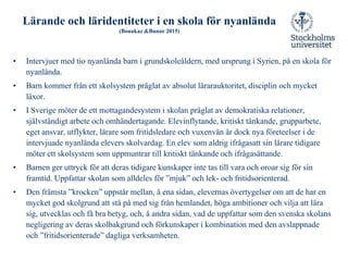 Nihad Bunar Nyanlända och lärande 150916 | PPTX