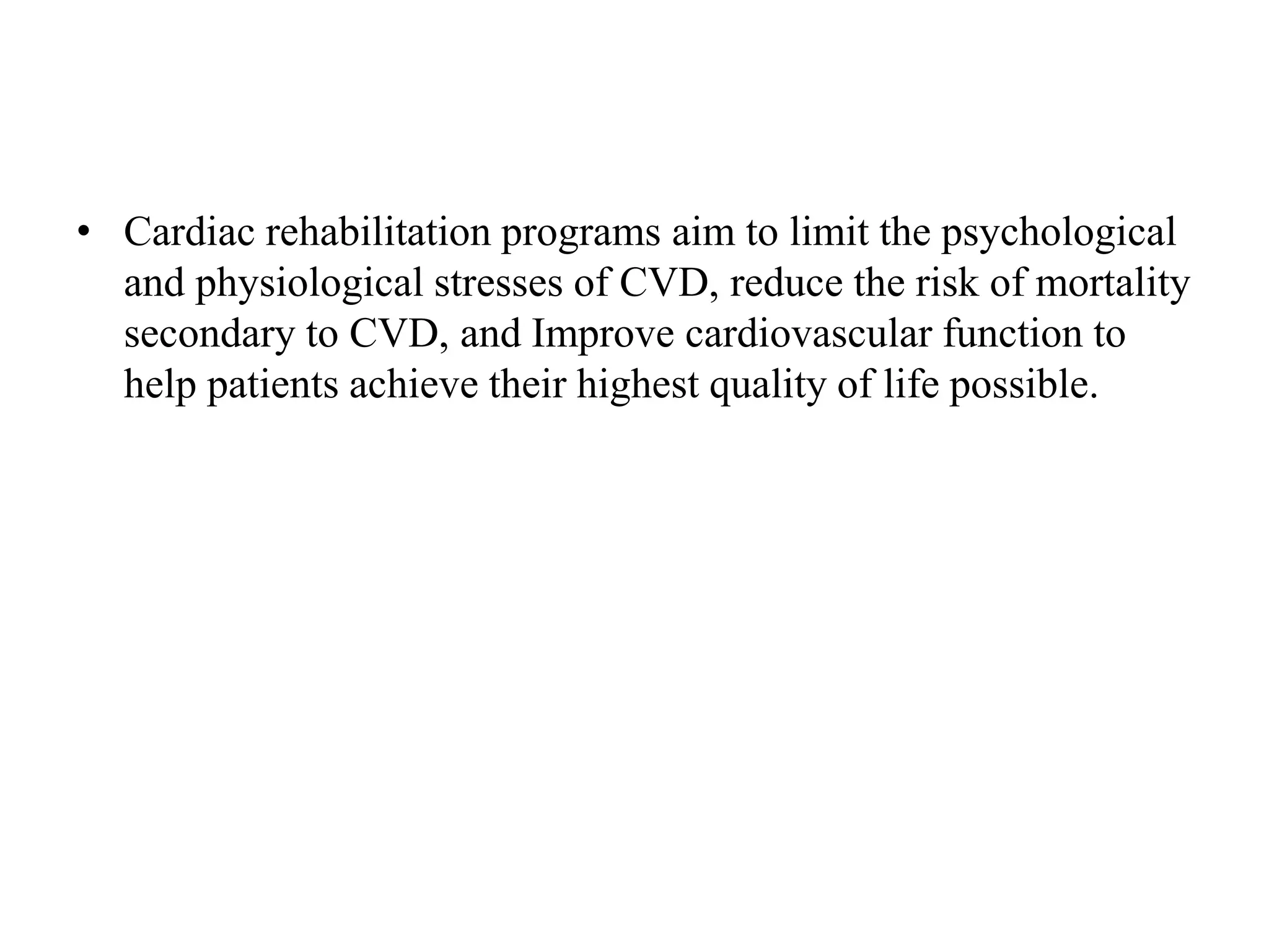 Overview of phases of cardiac rehabilitation | PPTX