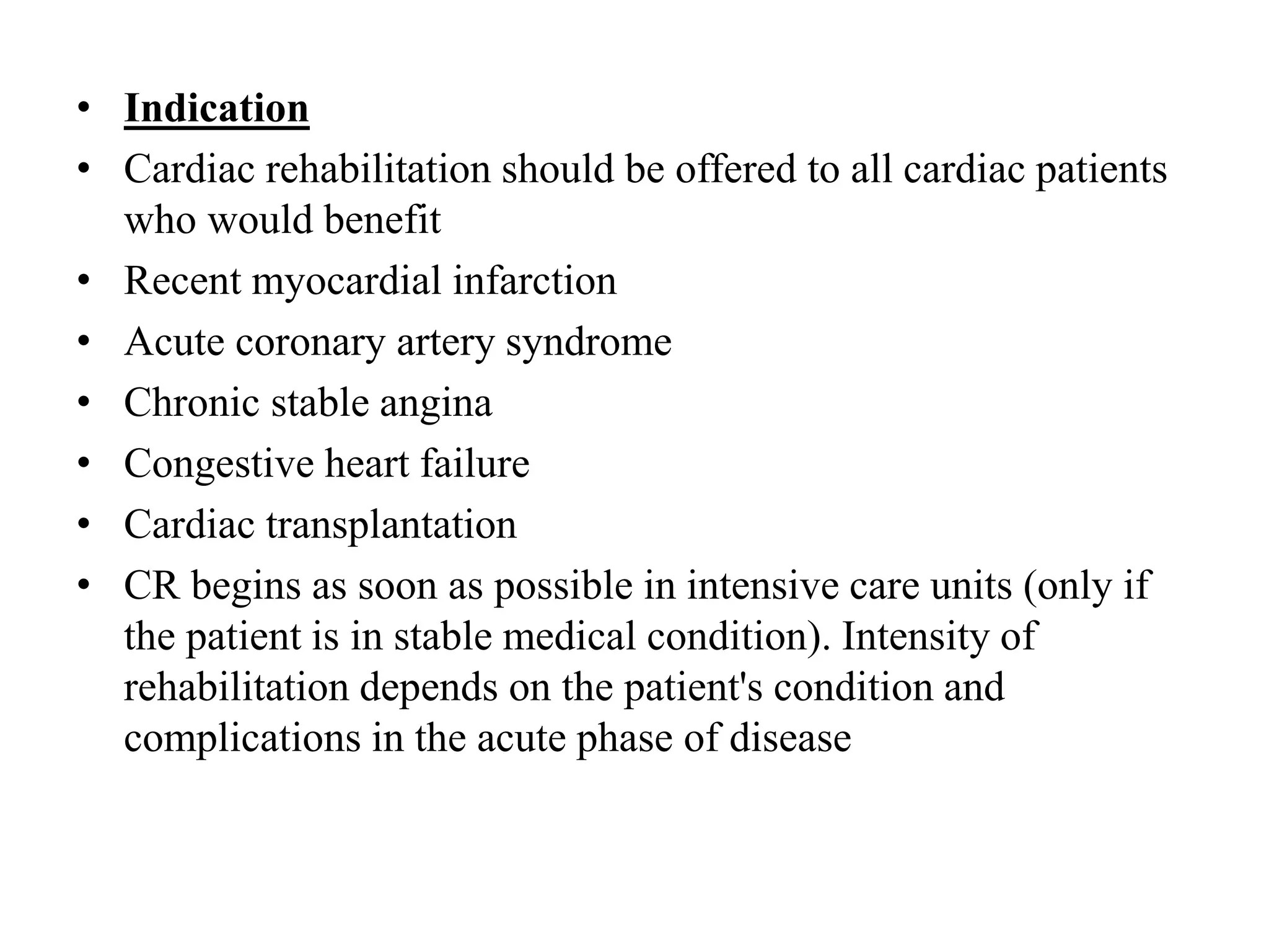 Overview of phases of cardiac rehabilitation | PPTX
