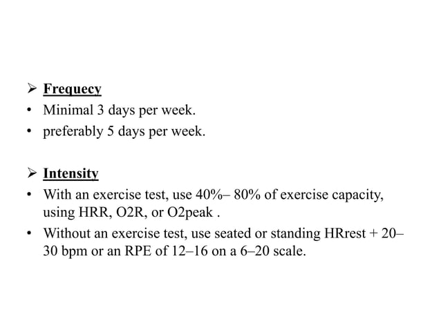 Exercise Training Recommendation for Individual with Chronic Stable ...
