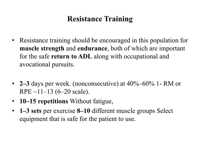 Exercise Training Recommendation for Individual with Chronic Stable ...