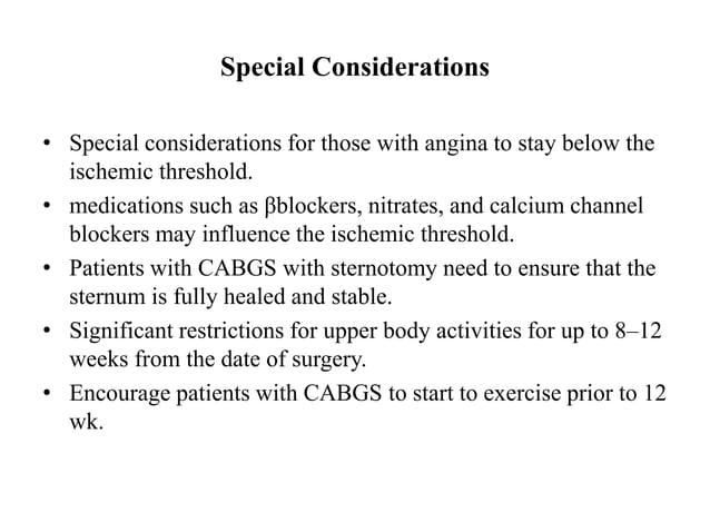 Exercise Training Recommendation for Individual with Chronic Stable ...