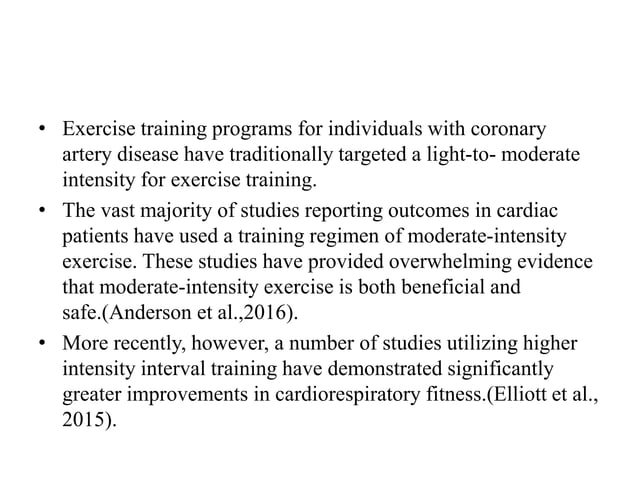 Exercise Training Recommendation for Individual with Chronic Stable ...