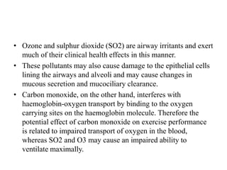 Air Pollution and Exercise: Cardiovascular Implication | PPTX