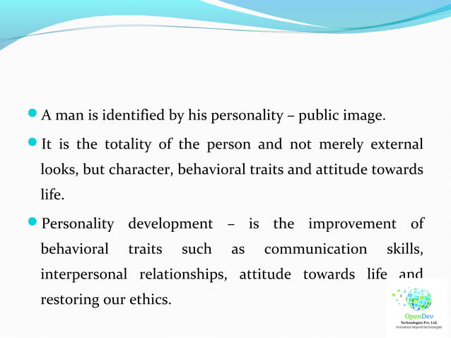 PPT on Personality Development | PPT | Career Advice | Careers
