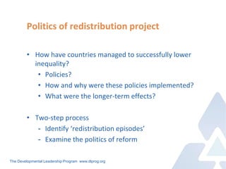 A Framework for Understanding the Politics of Redistribution | PPT